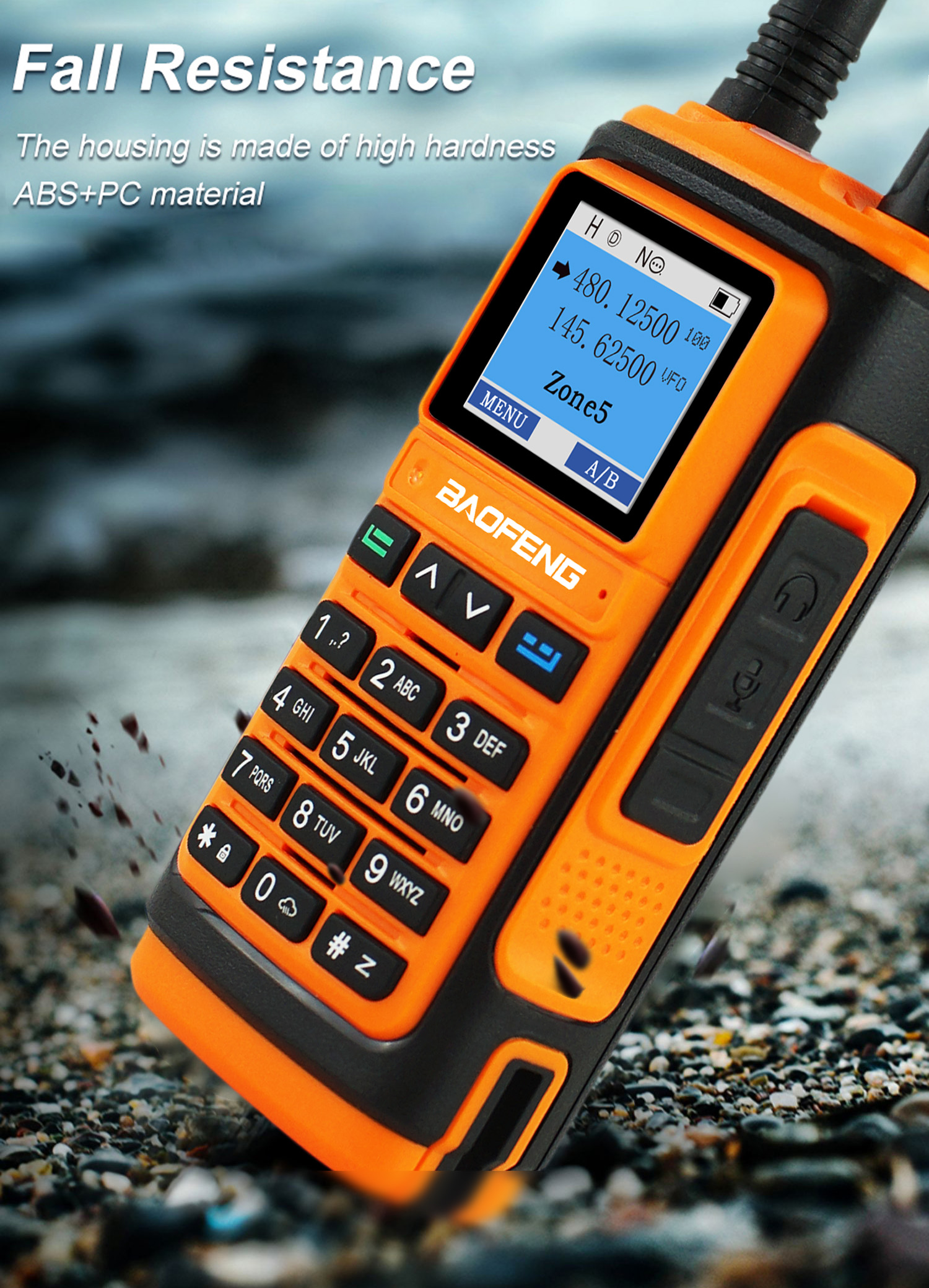 Baofeng UV17 Walkie Talkie USB Flashlight Waterproof VHF UHF Two Way ...