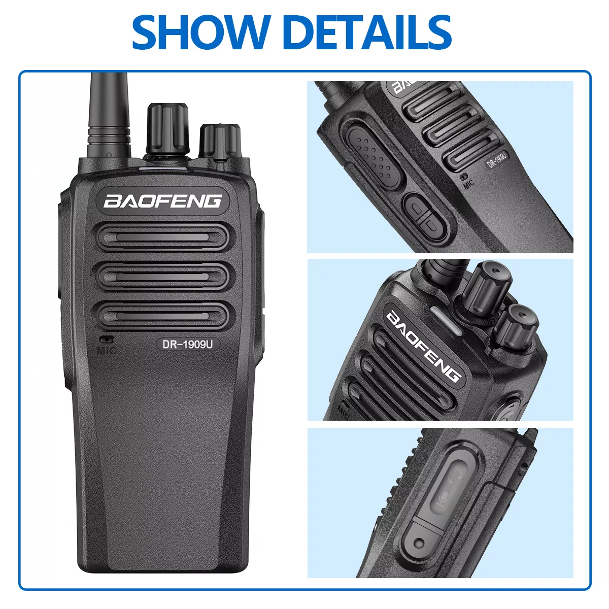 BAOFENG DR-1909U UHF 10w DMR Two Way Radio - Baofeng