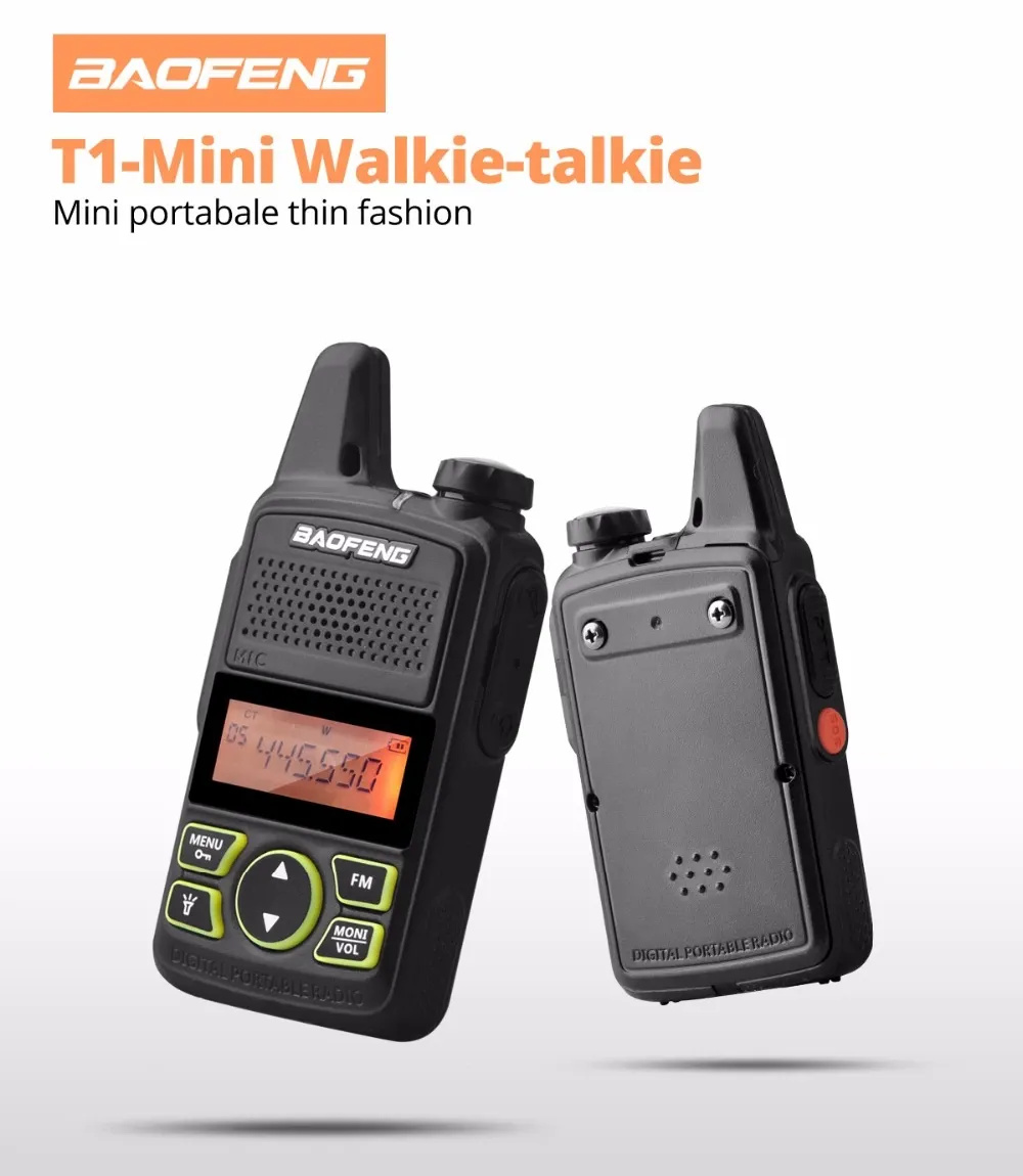 BAOFENG BF-T1 Very Thin Mini Walkie Talkie - Baofeng