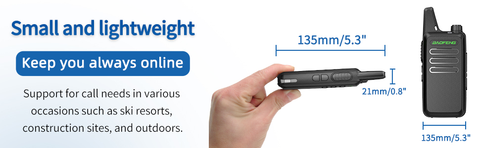 BAOFENG T20 UHF Long Range Ham Two Way Radio - Baofeng