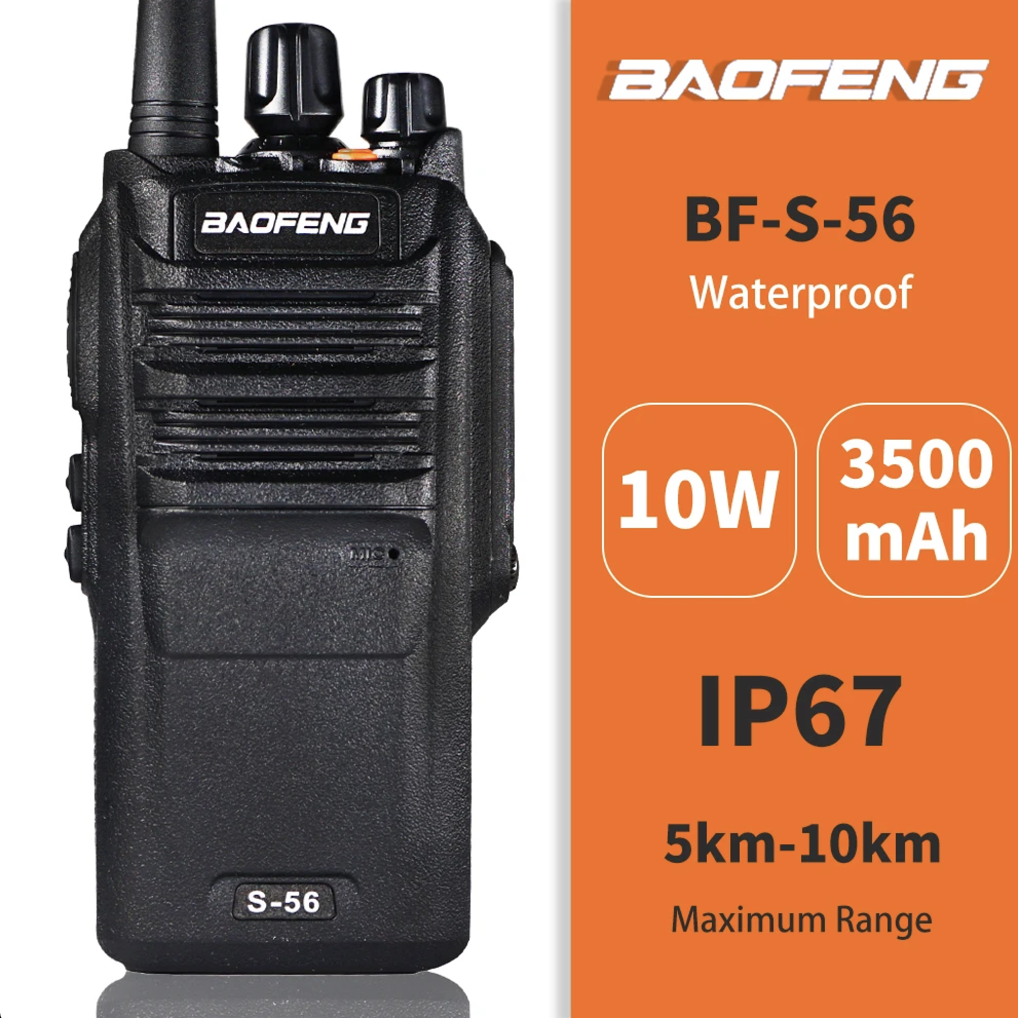 BAOFENG S-56 Waterproof Professional FM Radio - Baofeng