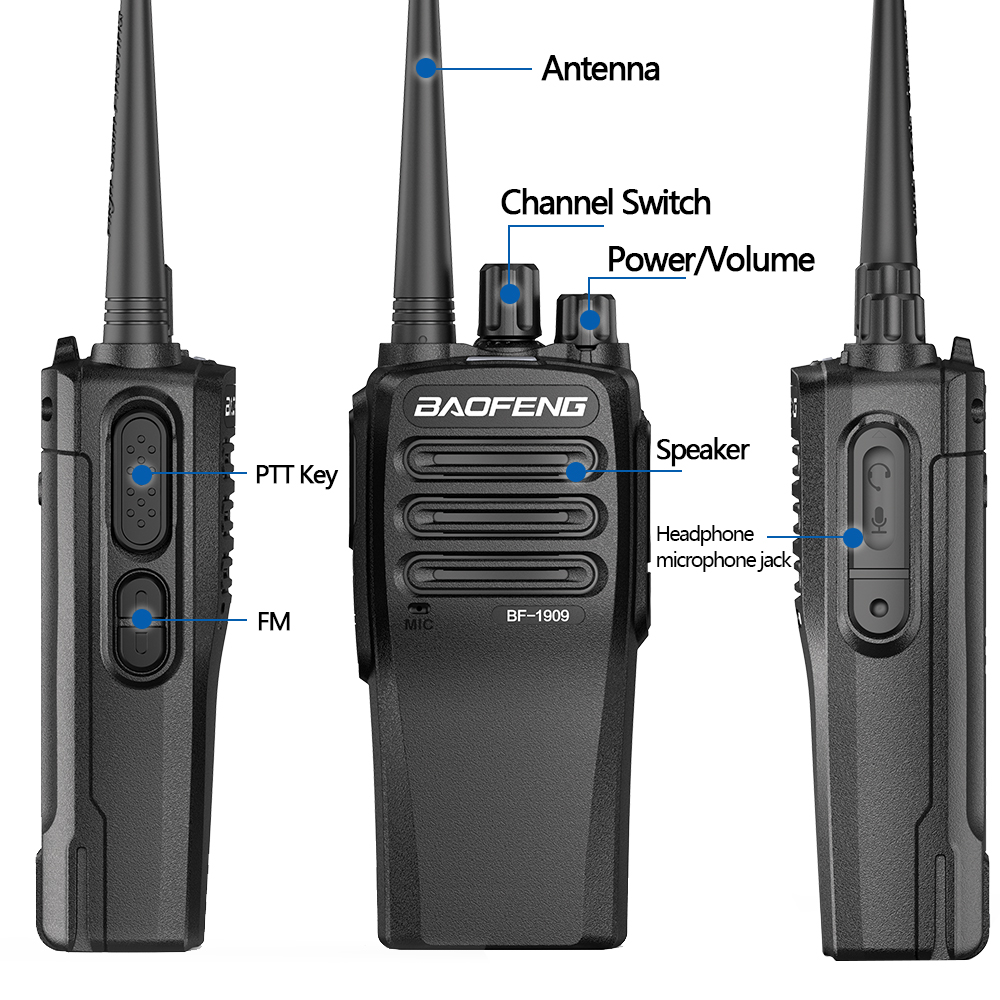 BAOFENG 1909 UHF Radio Ham Long Range Handheld Walkie Talkie - Baofeng