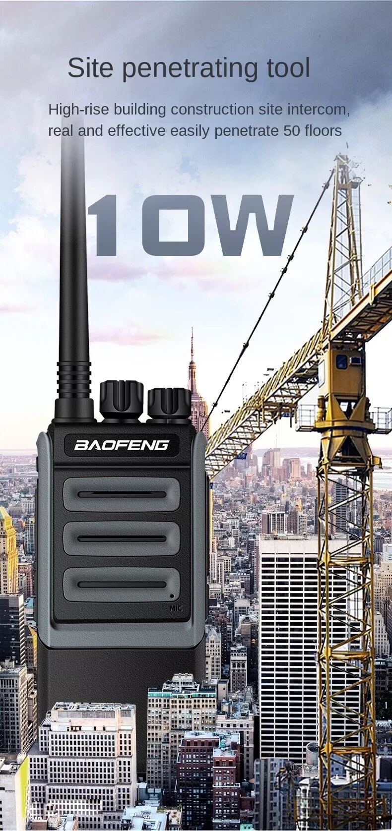 Baofeng Bf-1901 10W High Power Outdoor Walkie Talkie - Baofeng