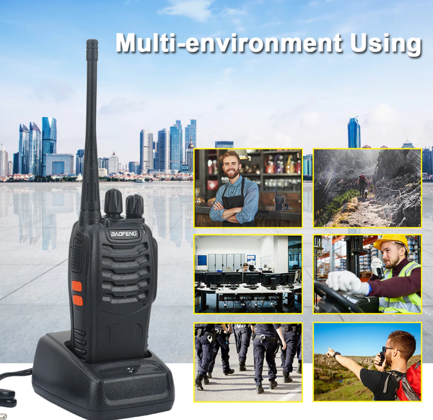 BAOFENG 888s UHF 400-470MHz Radio Walkie Talkie - Baofeng